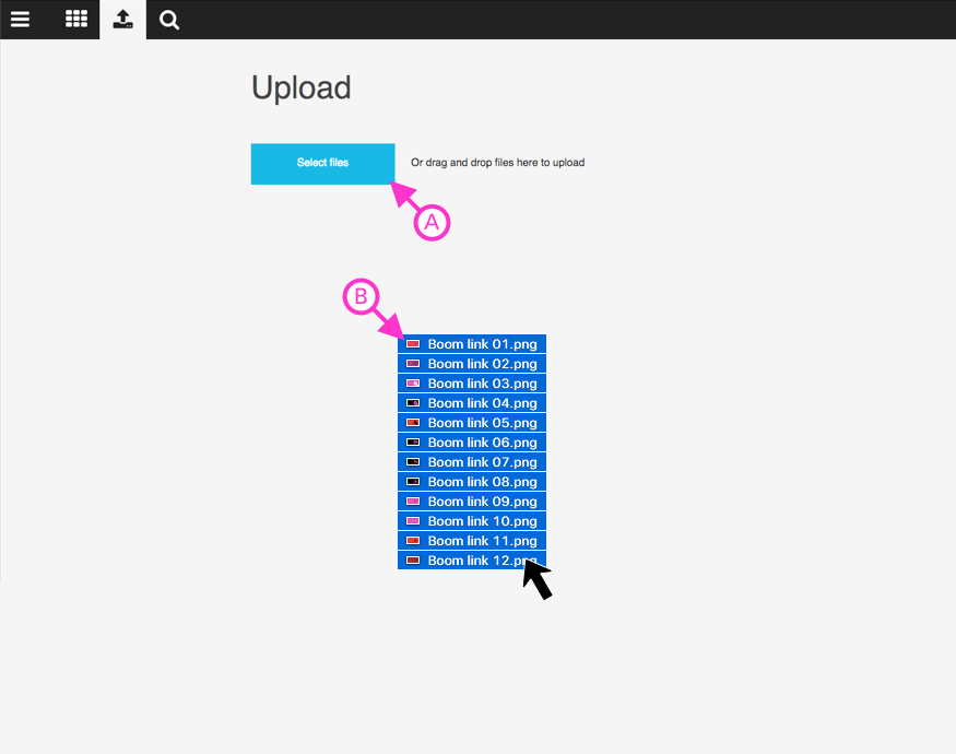 Upload window | BoomCMS